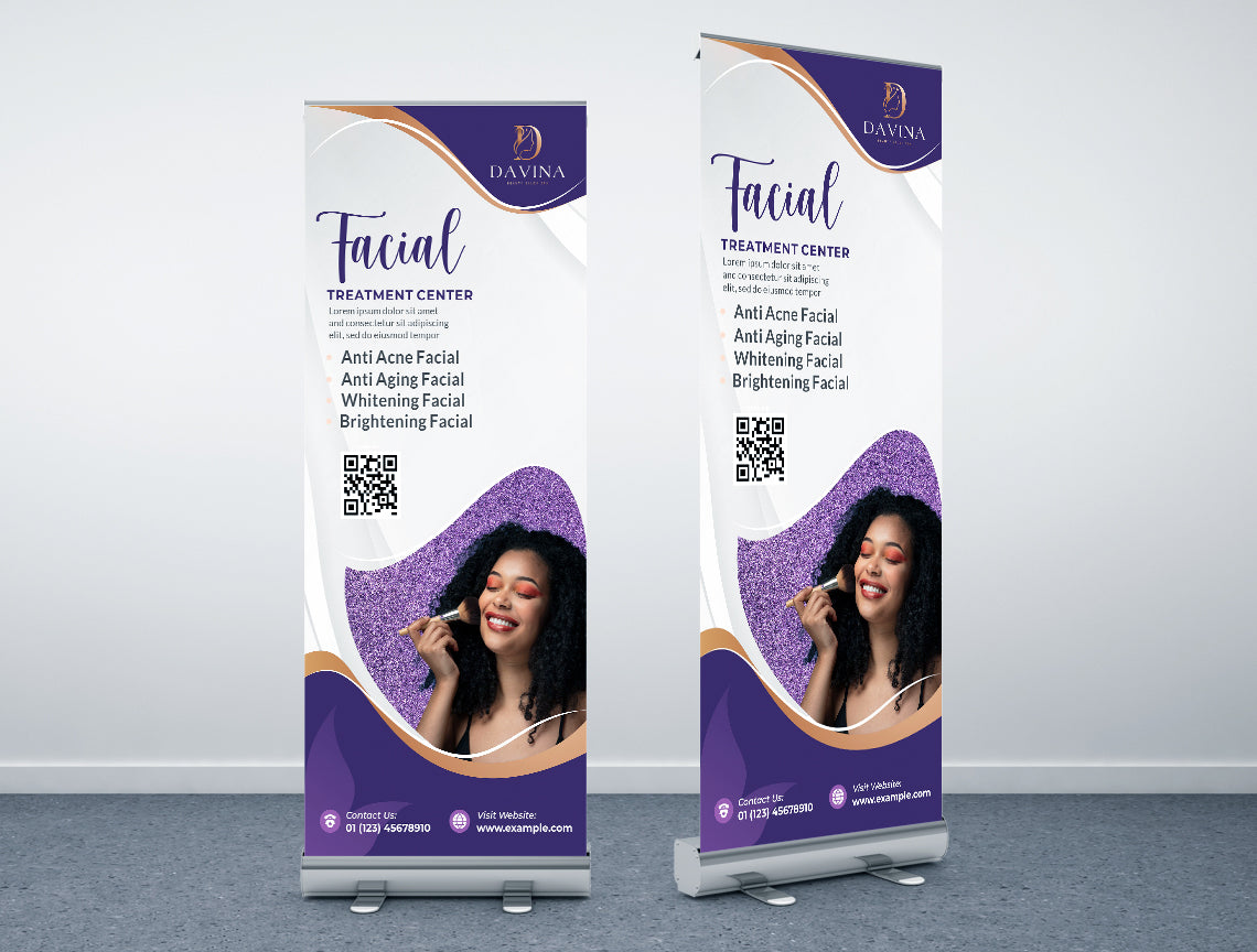 Business Double Retractable Banner Lilas Waves – Kybu Special Moments ...